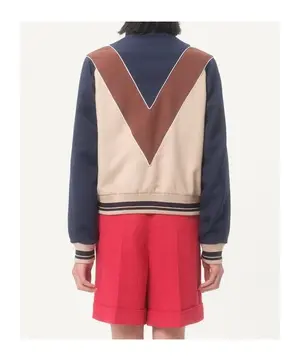 Valentino Garavani Vlogo Patch Nylon Zip-up Sweatshirt - Black
