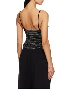 Alexander Wang Embellished Ruched Cami Top