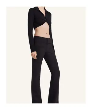 COURREGES Cropped Polo Jumper With Twist Detail