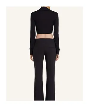 COURREGES Cropped Polo Jumper With Twist Detail