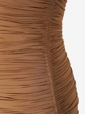 MUGLER One-shoulder Asymmetrical Ruched Maxi Dress