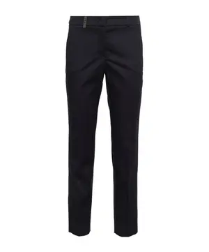 Peserico Mid-rise Tailored Trousers With Perforated Details