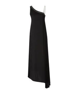 Peserico Asymmetrical Midi Dress With Embellished Trim