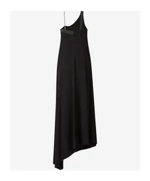 Peserico Asymmetrical Midi Dress With Embellished Trim
