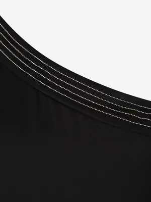 Peserico Asymmetrical Midi Dress With Embellished Trim
