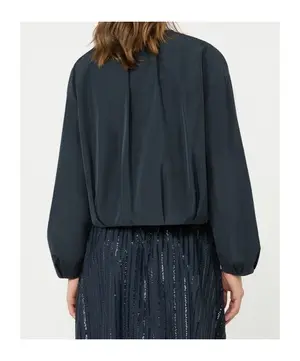 Max Mara Butterfly Cropped Zip-up Jacket - Navy
