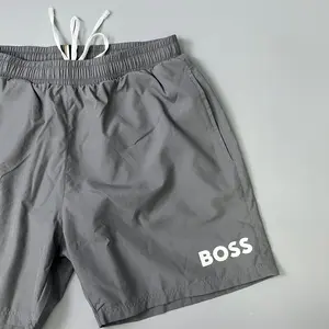 Hugo Boss Wide-leg Swim Trunks With Elastic Waist And Side Pockets
