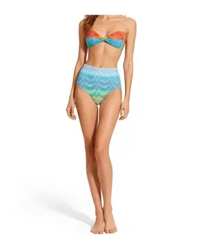 Missoni Twist Detailed Patterned Bikini Set - Blue
