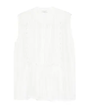 P.a.r.o.s.h P.A.R.O.S.H. Sadio Button-Embellished Sleeveless Blouse No