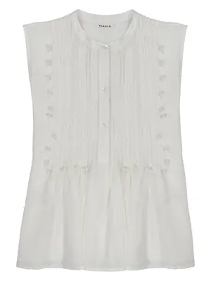 P.a.r.o.s.h Sadio Button-embellished Sleeveless Blouse - No