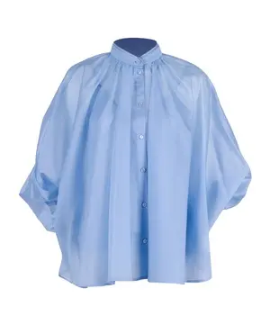 Ermanno Scervino Lace-trimmed Button-up Blouse - Light Blue