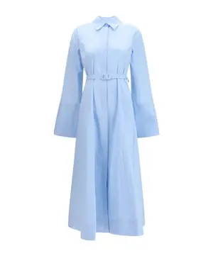 Gabriela Hearst Carmina Belted Maxi Dress - Blue