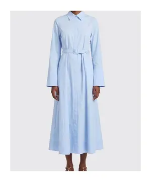 Gabriela Hearst Carmina Belted Maxi Dress - Blue
