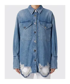 DONDUP Distressed Denim Oversized Shirt