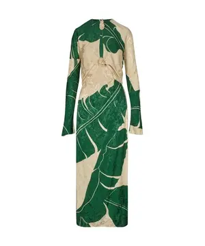 Johanna Ortiz Long-sleeved Tropical Print Dress