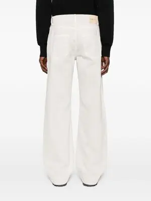 Alexander McQueen Logo Patch Wide-leg Jeans