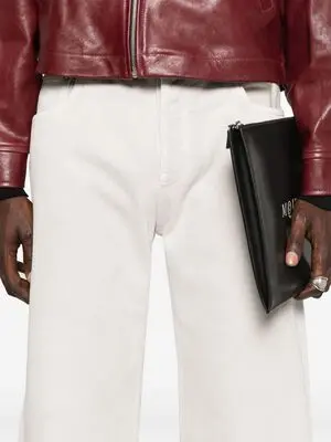 Alexander McQueen Logo Patch Wide-leg Jeans
