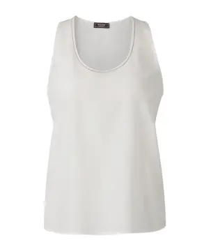 Peserico Round Neck Vest With Beaded Chain