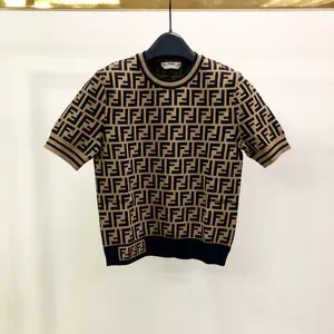 Fendi Ff Motif Knit Short-sleeve Pullover