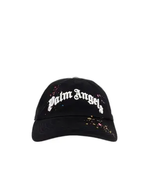 Palm Angels Embroidered Logo Baseball Cap - Black