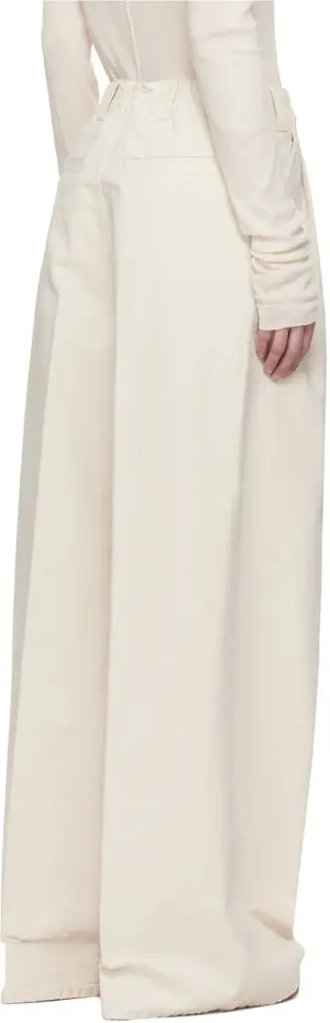 MAISON MARGIELA Pleated Wide Leg Trousers
