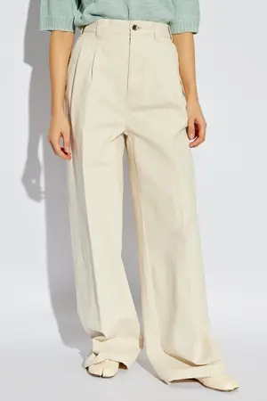 MAISON MARGIELA Pleated Wide Leg Trousers