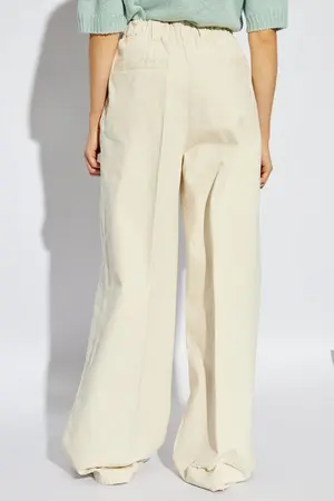 MAISON MARGIELA Pleated Wide Leg Trousers