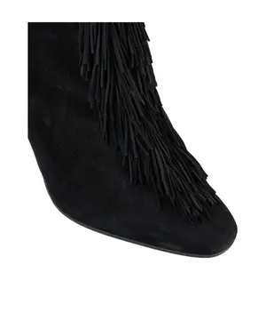 AQUAZZURA 85mm Suede Fringed Ankle Boots
