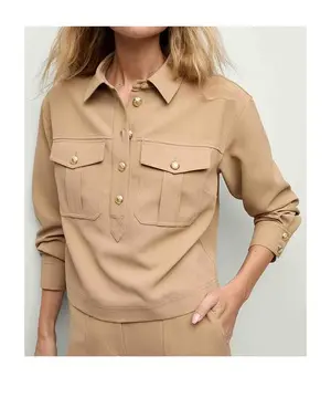 Veronica Beard Long Sleeve Shirt With Classic Collar