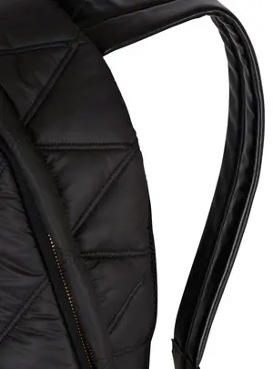 Balmain Quilted Diamond Motif Nylon Backpack