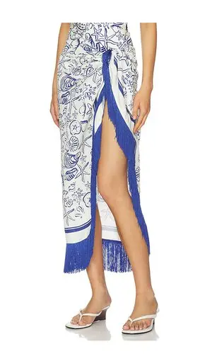 Simkhai Russo Pareo With Fringe - Navy
