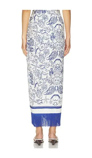 Simkhai Russo Pareo With Fringe - Navy