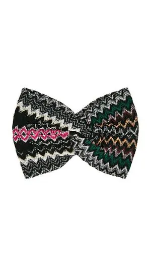 Missoni Headband In Chevron Multi - Black