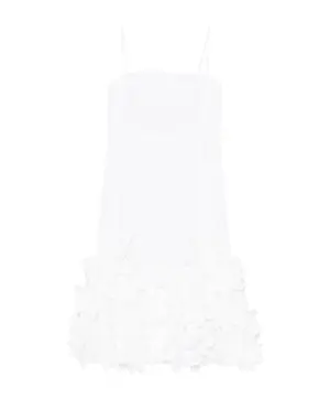 Simkhai Bella Midi Dress With Floral Appliqu - White