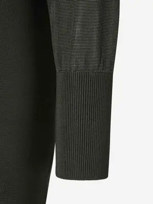 Ami V-neck Maxi Dress With Ribbed Details
