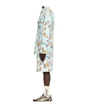 Off-White Cargo Shorts With Cherub Print