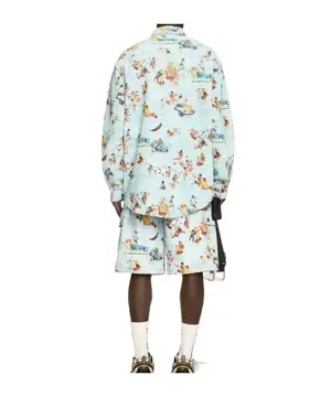 Off-White Cargo Shorts With Cherub Print