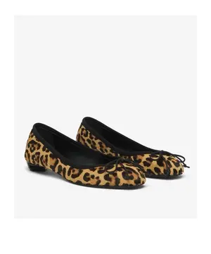 Alexander McQueen Armadillo Leopard Print Ballet Flats