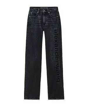 Alexander Wang Logo Cutout Mid-rise Jeans