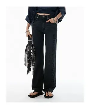 Alexander Wang Logo Cutout Mid-rise Jeans