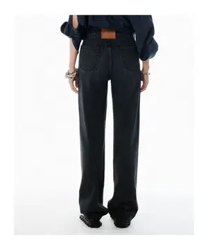 Alexander Wang Logo Cutout Mid-rise Jeans