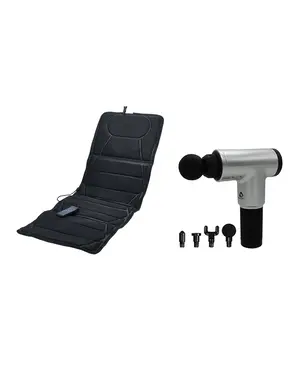 PURSONIC Full-body Massage Mat And 6-speed Cordless Deep Tissue Massage Gun - Black