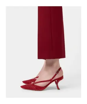 ROGER VIVIER Dorsay Virgule Velvet Leather Pumps