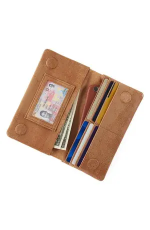 Hobo Lumen Leather Continental Bifold Wallet - Whiskey