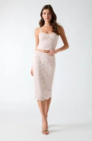 Guess Katrina Lace Midi Skirt