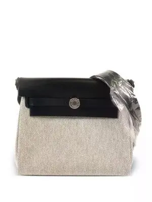 Hermès Mini Herbag Canvas Cross Body Bag - Neutrals