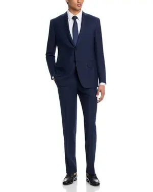 Canali Siena Textured Tonal Regular Fit Suit - Navy