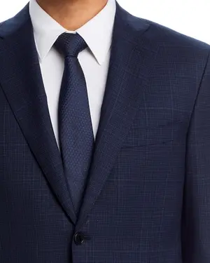 Canali Siena Textured Tonal Regular Fit Suit - Navy