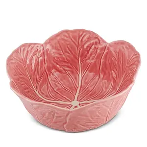 BORDALLO PINHEIRO Cabbage Cereal Bowl, Set Of 4 - Pink