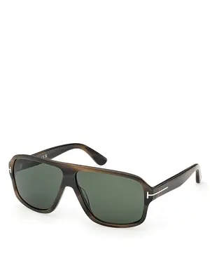 TOM FORD Navigator Sunglasses, 63mm - Coloured Havana/green